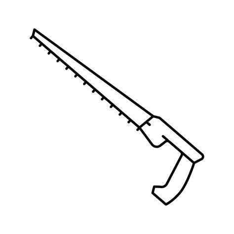 Compass Saw Line Icon Vector Illustration 19598237 Vector Art At Vecteezy