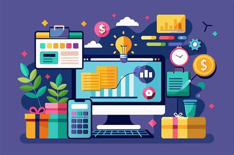 Ecommerce Work Space Illustration Premium Ai Generated Vector