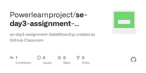 github powerlearnproject se day3 assignment datawizardryy se day3