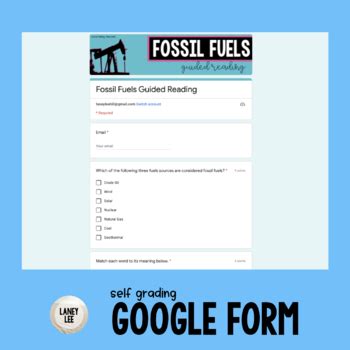Fossil Fuels Comprehension Quiz By Laney Lee Teachers Pay Teachers