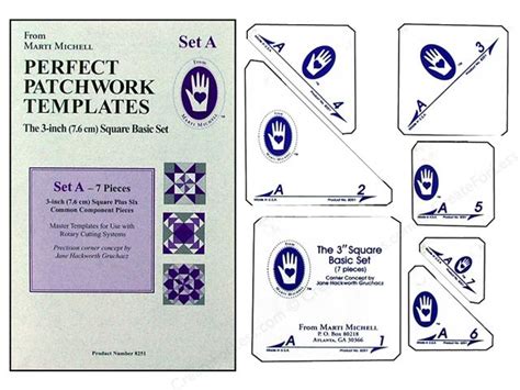 Perfect Patchwork Templates Set A From Marti Michell