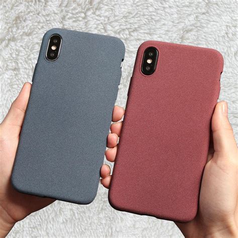 Luxury Slim Matte Phone Case Soft Tpu Silicone Back Cover For Iphone