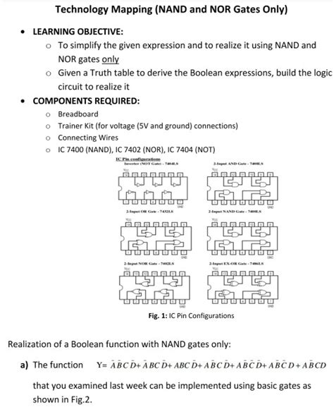 Solved Technology Mapping NAND And NOR Gates Only LEARNING Chegg Com