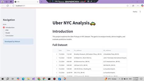 datascience machinelearning python uberanalysis mahnum zahid