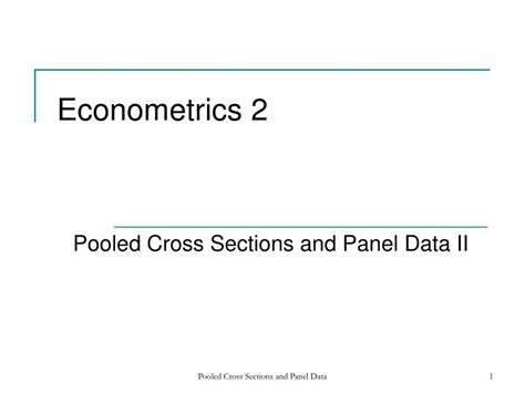 Ppt Econometrics 2 Powerpoint Presentation Free Download Id782305