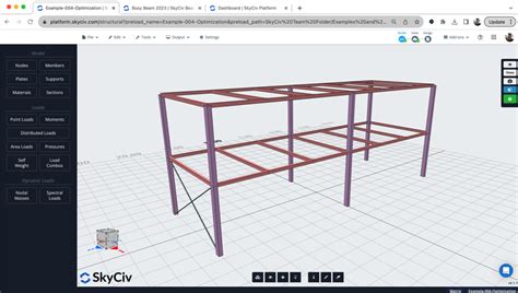 Optimizing A Steel Structure Using Skyciv Beam And S3d Skyciv Engineering