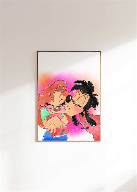 A Goofy Movie Max And Roxanne Wall Print Max Roxanne Goofy Movie Home