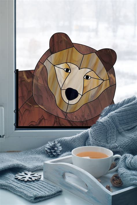 Black Bear Stained Glass Pattern