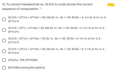 Answered 15 To Convert Hexadecimal No 32 B16 Bartleby