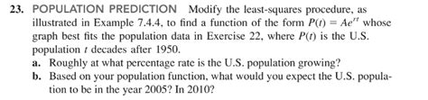 Population Prediction Modify The Least Squares