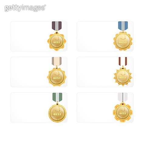 일러스트 벡터 일러스트 메달장식 공예품 일등 승리 금 금속 성공 트로피 상 메달 상 A11940089 일러스트 무료 일러스트 게티