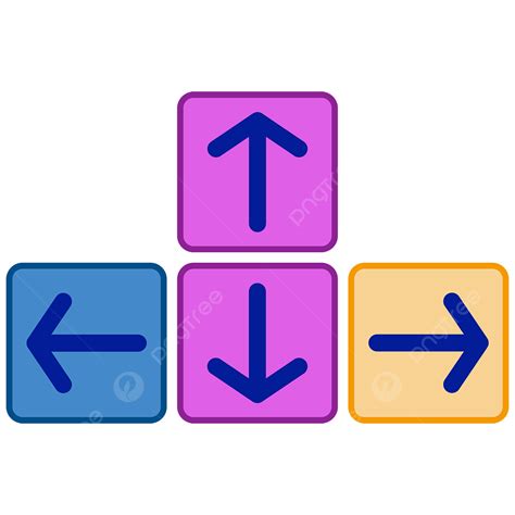 Computer Keyboard Keys Clipart PNG Images Keyboard Arrow Keys Color