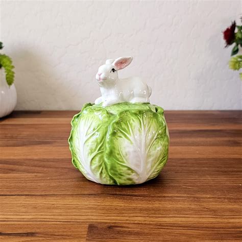 Corner Ruby Bunny Sugar Bowl Ceramic Spring Collection Whimsical Cottagecore Spring Decor