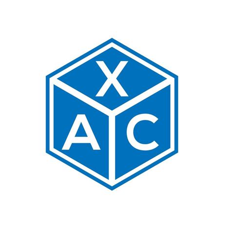 Diseño Del Logotipo De La Letra Xac Sobre Fondo Negro Concepto De Logotipo De Letra De