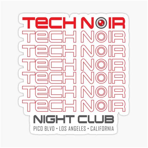 Tech Noir Sticker For Sale By Drewwise Redbubble