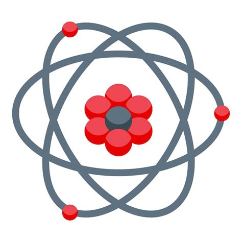 Premium Vector Atom Model With Flower Core Illustration