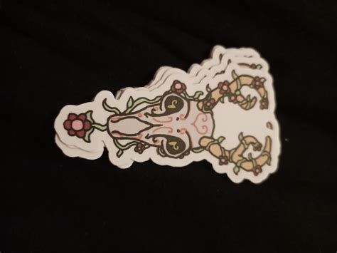 Floral Deer Skull Sticker Ebroxas72 Aka Gaby Mitchell S Ko Fi Shop Ko Fi ️ Where Creators