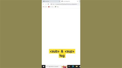 Sub Tag In Html Sup Tag In Html Coding Viral Shorts Youtubeshorts Htmltags Youtube