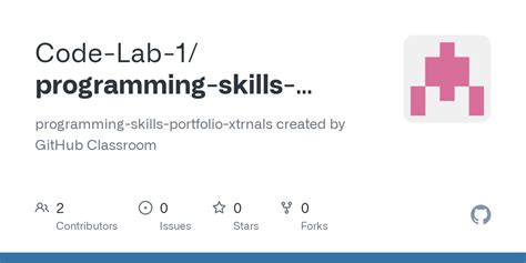 GitHub Code Lab Programming Skills Portfolio Xtrnals Programming Skills Portfolio Xtrnals