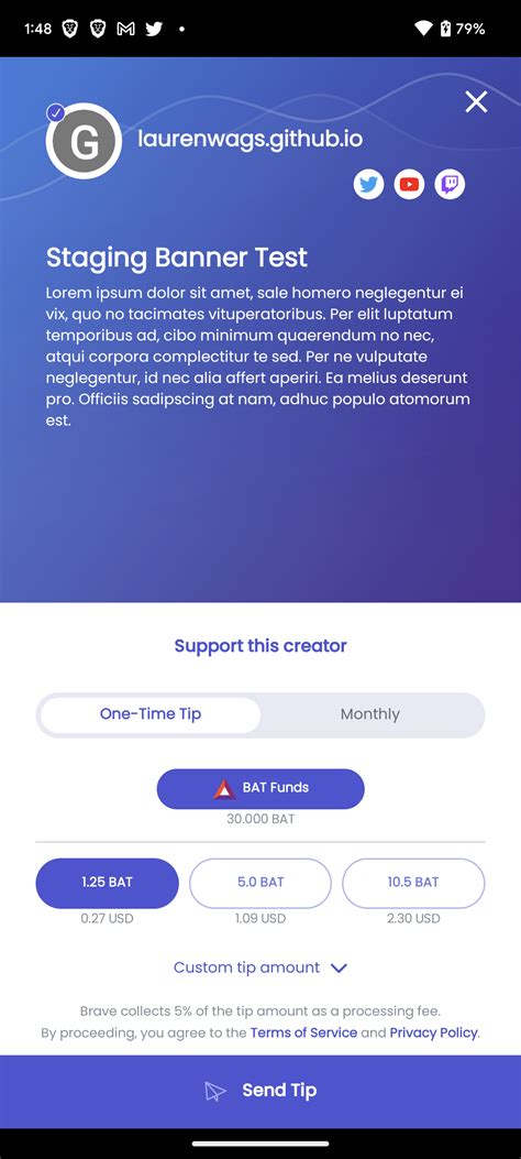 Close X Button Should Be Present In The Tipping Banner · Issue 26744