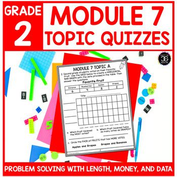 Grade Math Length Money And Data Topic Quizzes Module TPT