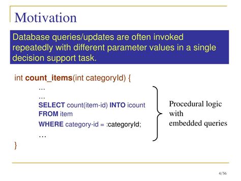 Ppt Optimization And Evaluation Of Nested Queries And Procedures