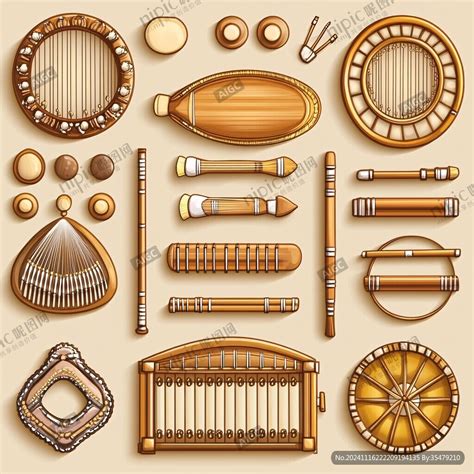 Ai创作图竹音乐器 乐器素材图片古乐器 外国民族乐器 音乐器材乐器 外国民间乐器 古典音乐器械 手风琴元素 古代音乐素材 木质打击乐器 西洋