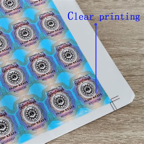 customization of laser qr code anti counterfeiting label fluorescent