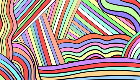 Hand Drawn Abstract Rainbow Pattern Gradient Background Vector Illustration 34786571 Vector