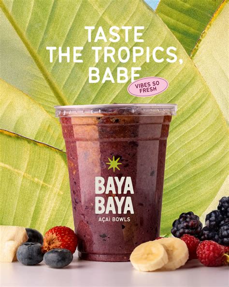 Branding Baya Baya 🥥🥭🌴 Açaì Bowls Tropical Vibes Identidade Visual Moodboard Açaí