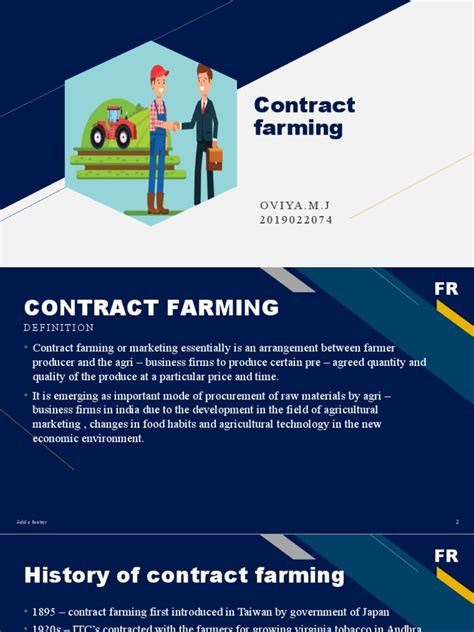 Contract Farming Pdf Agriculture Food Industry