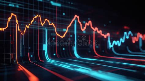 Financial Data Visualization Stock Market Trends And Analysis On A Dark Background Stock