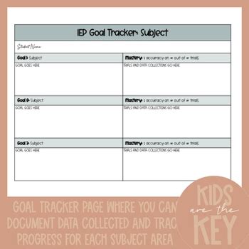 Babe IEP Goal And Accommodation Overview IEP Goal Tracker TPT