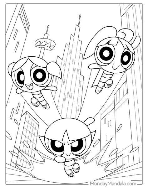 28 Powerpuff Girls Coloring Pages Free Pdf Printables Coloring
