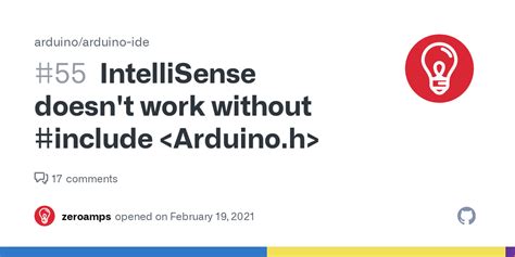 IntelliSense Doesn T Work Without Include Issue Arduino Arduino Ide GitHub