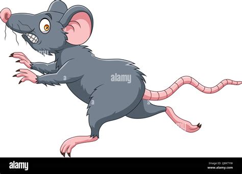 Cute Little Mouse Cartoon Running Stock Vector Image And Art Alamy