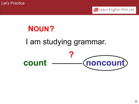 Grammar Count And Non Count Nouns PPT