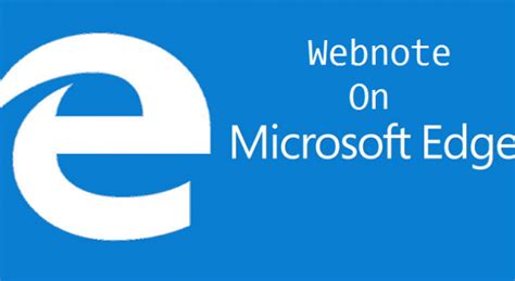 how to make web note with microsoft edge