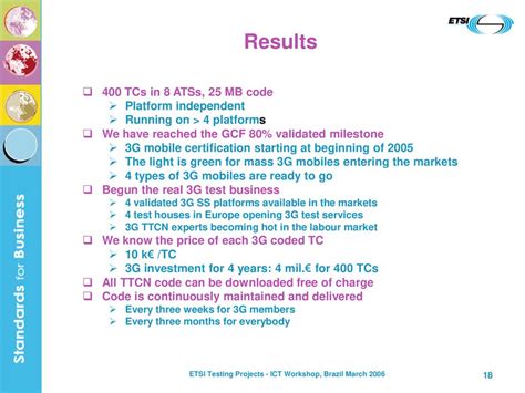 ETSI Testing Projects ICT OSA Parlay Workshop Brazil March Ppt Download