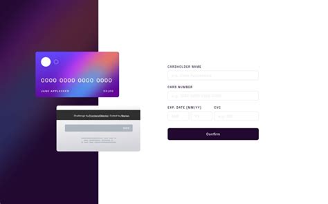 Frontend Mentor Interactive Cards Validation With Js Coding