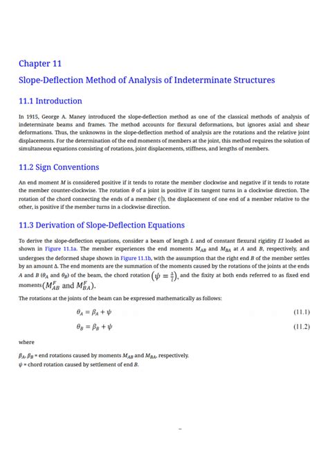 Solution Derivation Of Slope Deflection Method Of Analysis Of