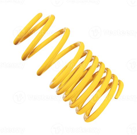 Yellow Shock Absorber Spring 47657583 Png