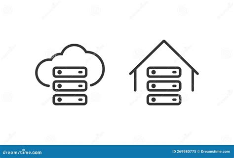 On Premise Icon Vector With Outline Style Isolated On White Background Vector Illustration