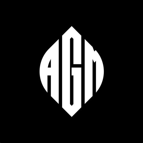 AGM Circle Letter Logo Design With Circle And Ellipse Shape AGM