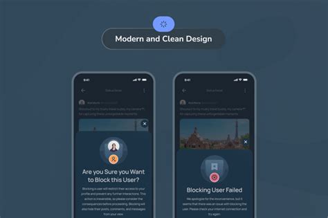Trion Blocking A User Dark Mode App Ui Ux And Ui Kits Ft Social