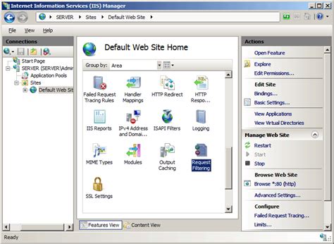 Configure Request Filtering In Iis