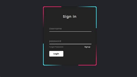 Animated Login Form Using Html And Css Login Form Animation Youtube