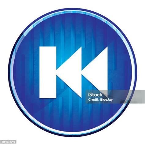 이전 트랙 재생 목록 아이콘 현대 네온 블루 라운드 버튼 개념에 대한 스톡 벡터 아트 및 기타 이미지 개념 개념과 주제 뒤로 굽히기 Istock