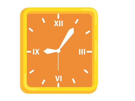 Object Clock With Square Shape 13367179 Png