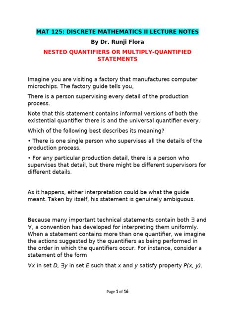Nested Quantifiers Inference Rules With Quantifiers Pdf Syntax